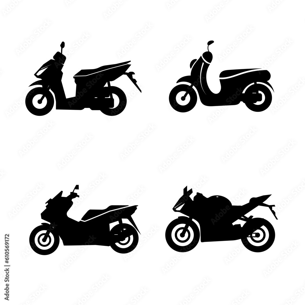 motorbike vector icon. motorcycle signs and symbols. two wheeler icon ...