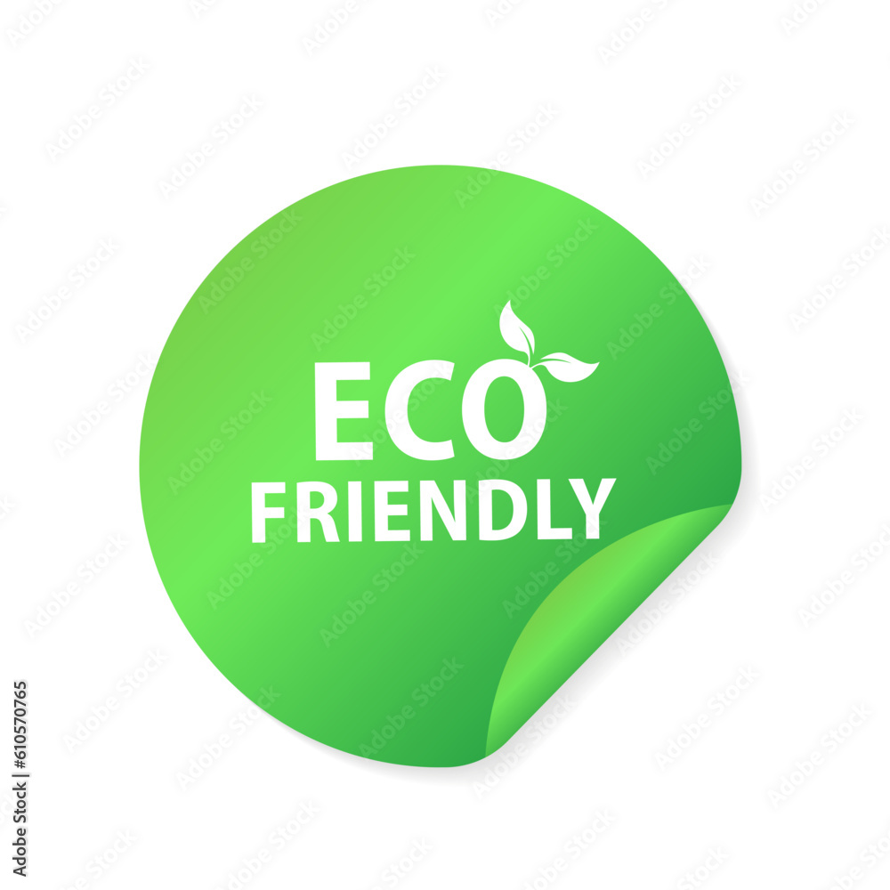 Label Eco friendly. 100% biodegradable 100% compostable icon, logo ...