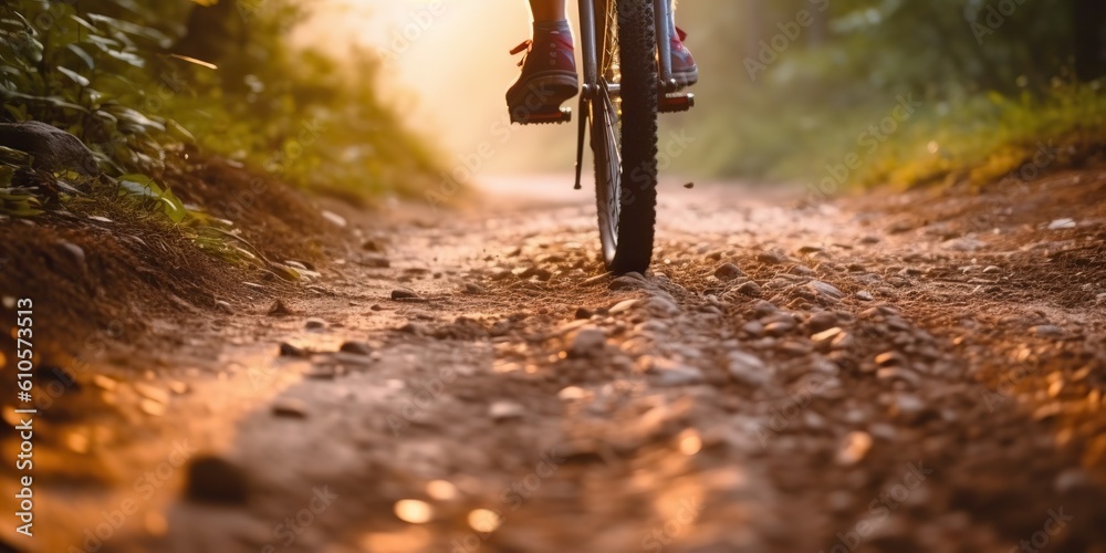 AI Generated. AI Generative. Mountain bike inspirational motivational ...