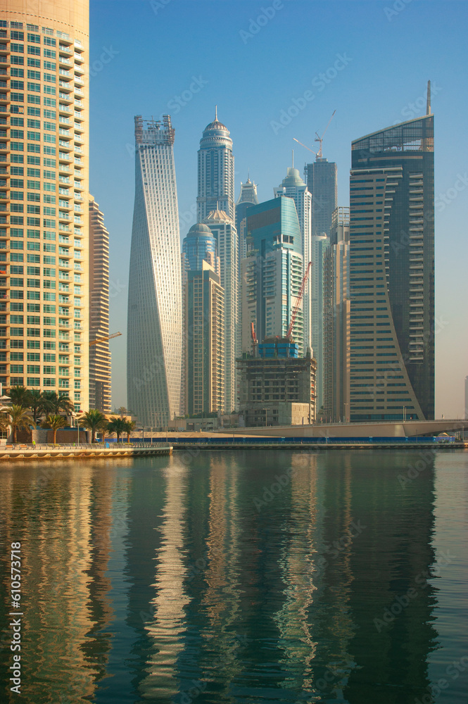 High rise buildings and streets in Dubai, UAE Stock Photo | Adobe Stock