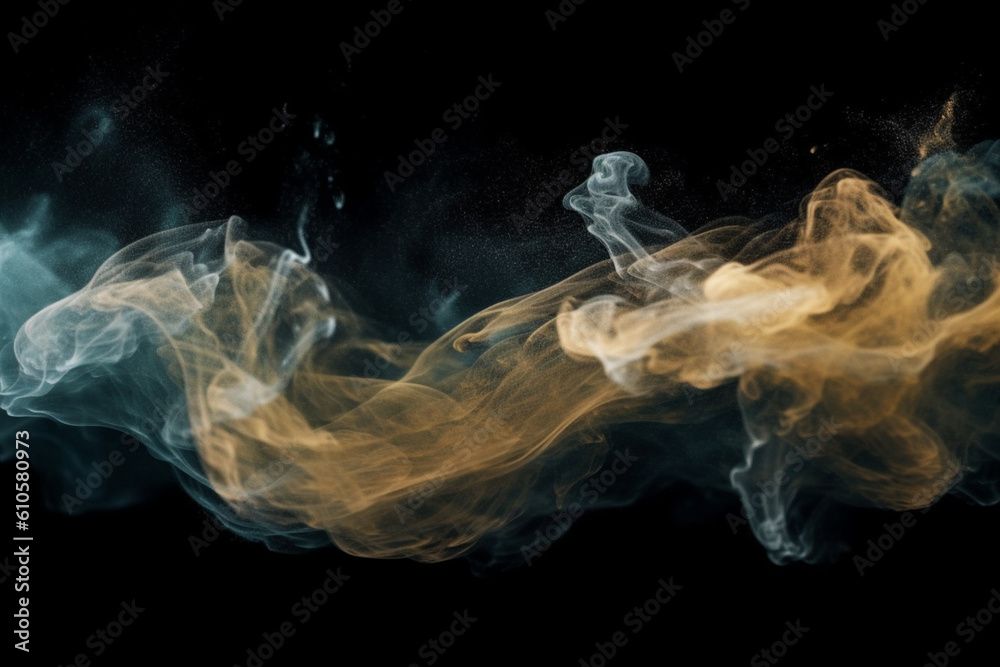 Glitter mist, Ink water, Fluid splash, MetallicGolden silver blue color ...