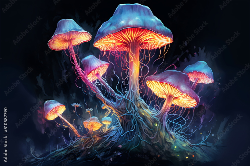 Psilocybin mushrooms. Commonly known as magic mushrooms, a group of ...