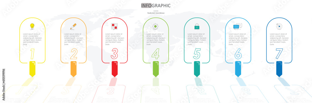 timeline weekly planner schedule project diagram Infographics template ...