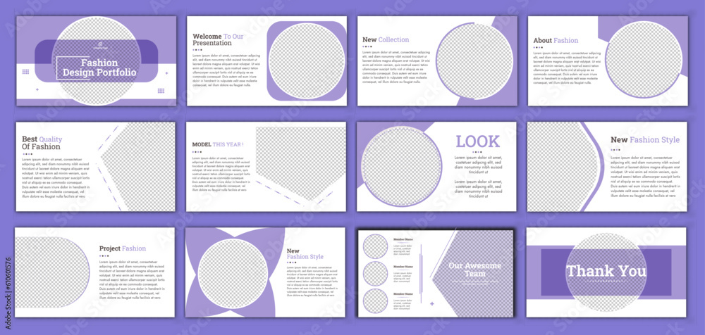 Vector Powerpoint Fashion Presentation Slide, Beauty Fashion Template ...