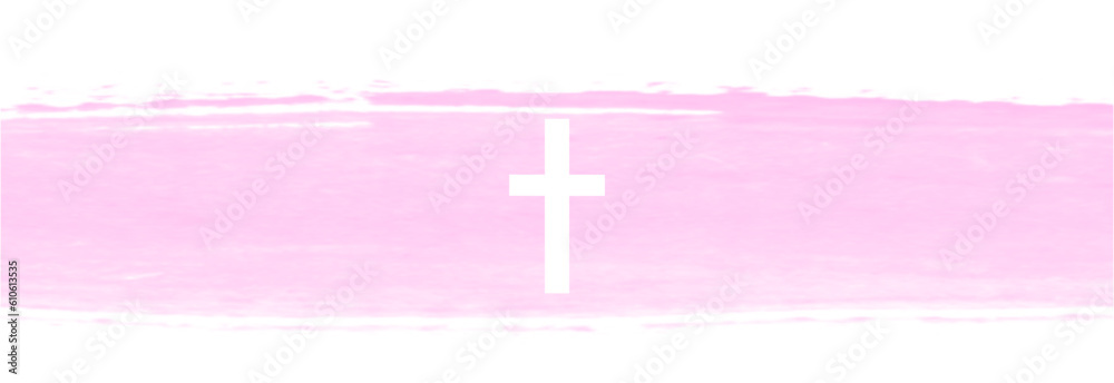 cross on pink background, cross on the sky, Watercolor eps Easter cross ...
