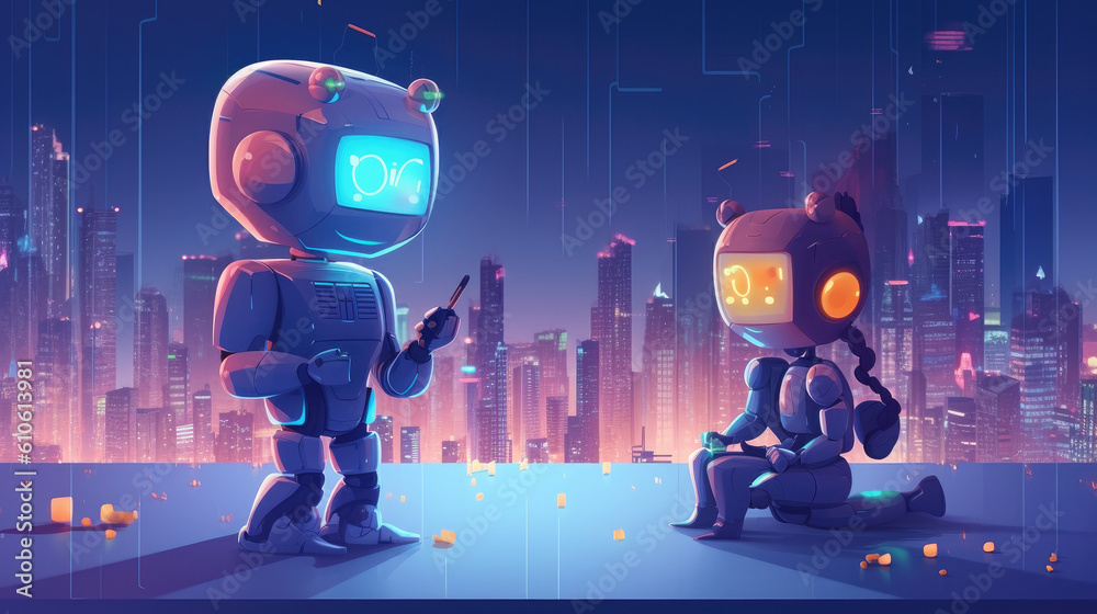 AI bot, chatbot, AI Artificial Intelligence technology, helpful ...