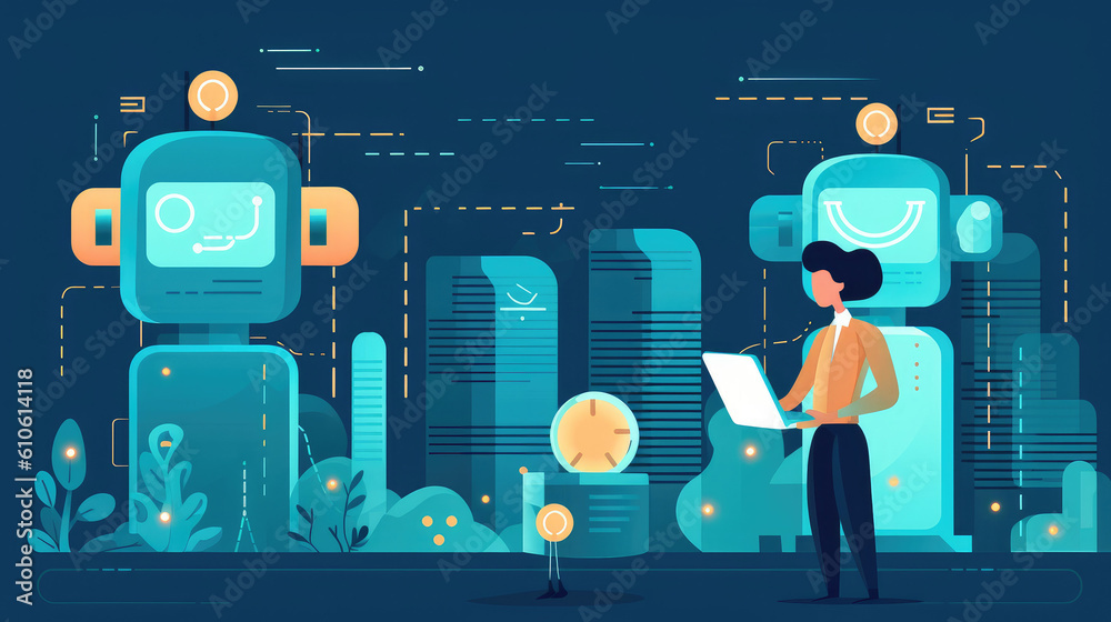 AI bot, chatbot, AI Artificial Intelligence technology, helpful ...