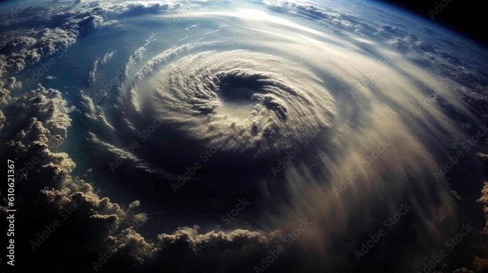 Weather phenomenon of a storm on planet earth captured from space ...