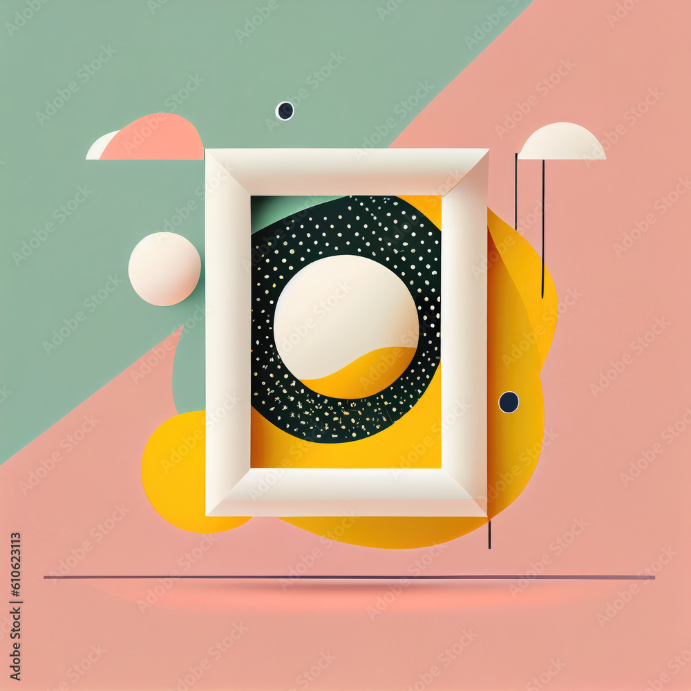 Utilizing a minimalistic and creative approach, this abstract ...