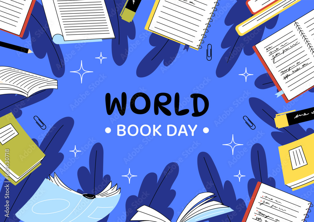 World book day concept. International holiday and festival. Love for ...