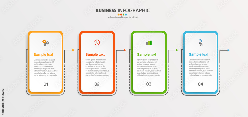 Infographic template with 4 options, workflow, process chart. Can be ...