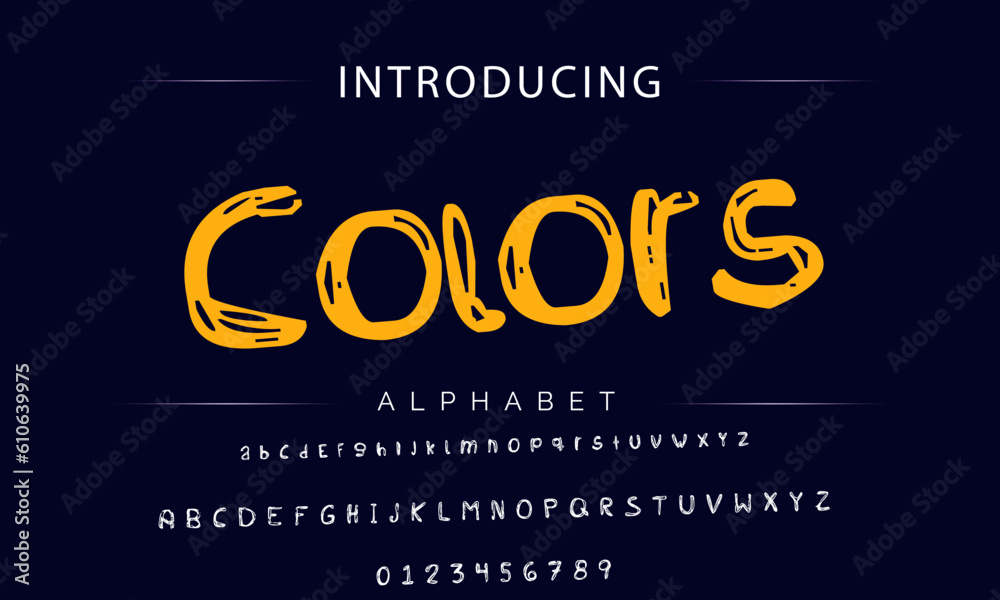 Colors comics alphabet font. Typography comic logo or movie fonts ...
