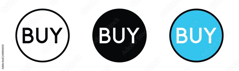 Buy button icon vector. Shopping button icon symbol on white background ...