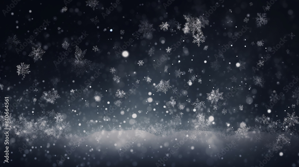 Neve caindo realista com flocos de neve e nuvens. Fundo transparente de ...