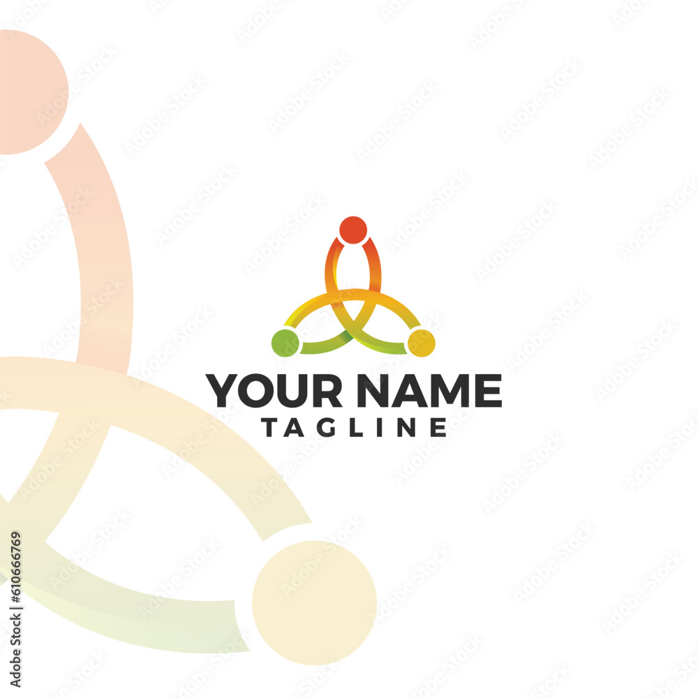 Simple modern and multi colored logo design for organization, charity ...