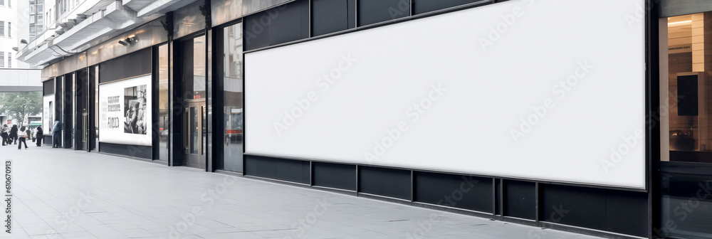 public shopping center mall or business center advertisement board ...