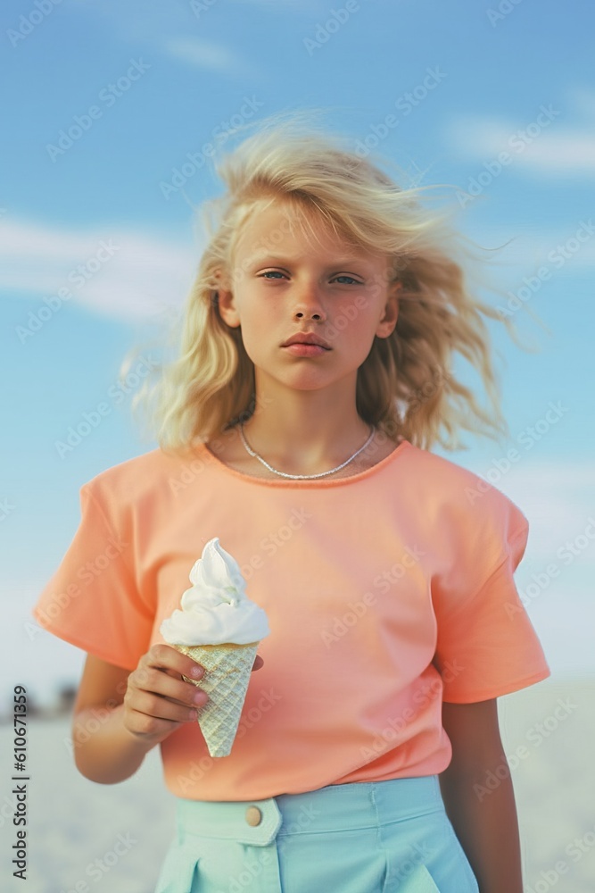 Beautiful blonde woman female girl model with retro clothing posing on ...