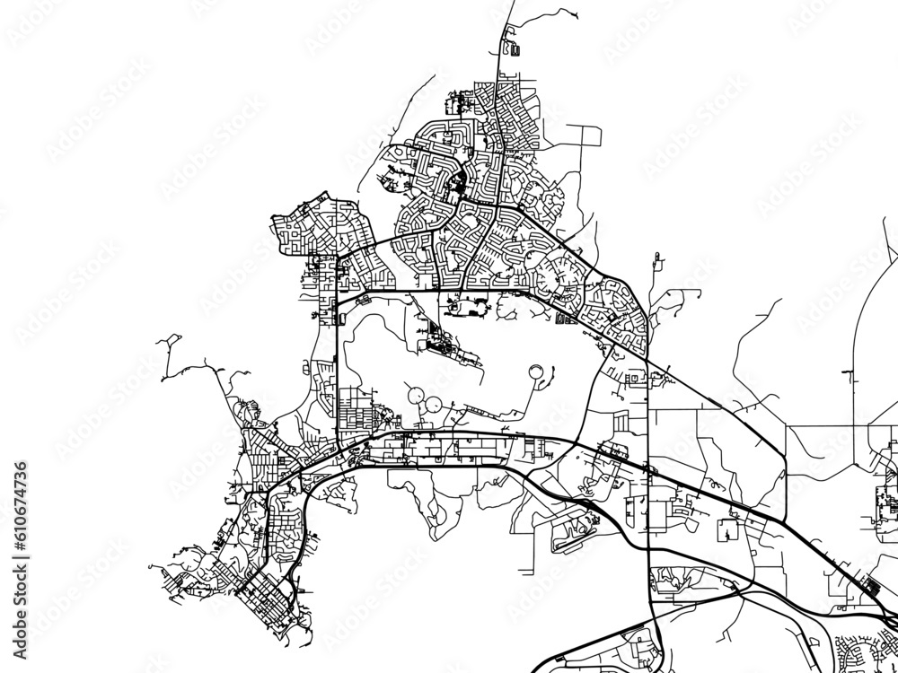 Vector road map of the city of Darwin in the Australia on a white ...