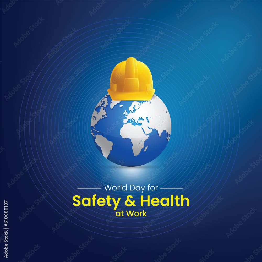 World Day for Safety and Health at Work creative banner design, social ...