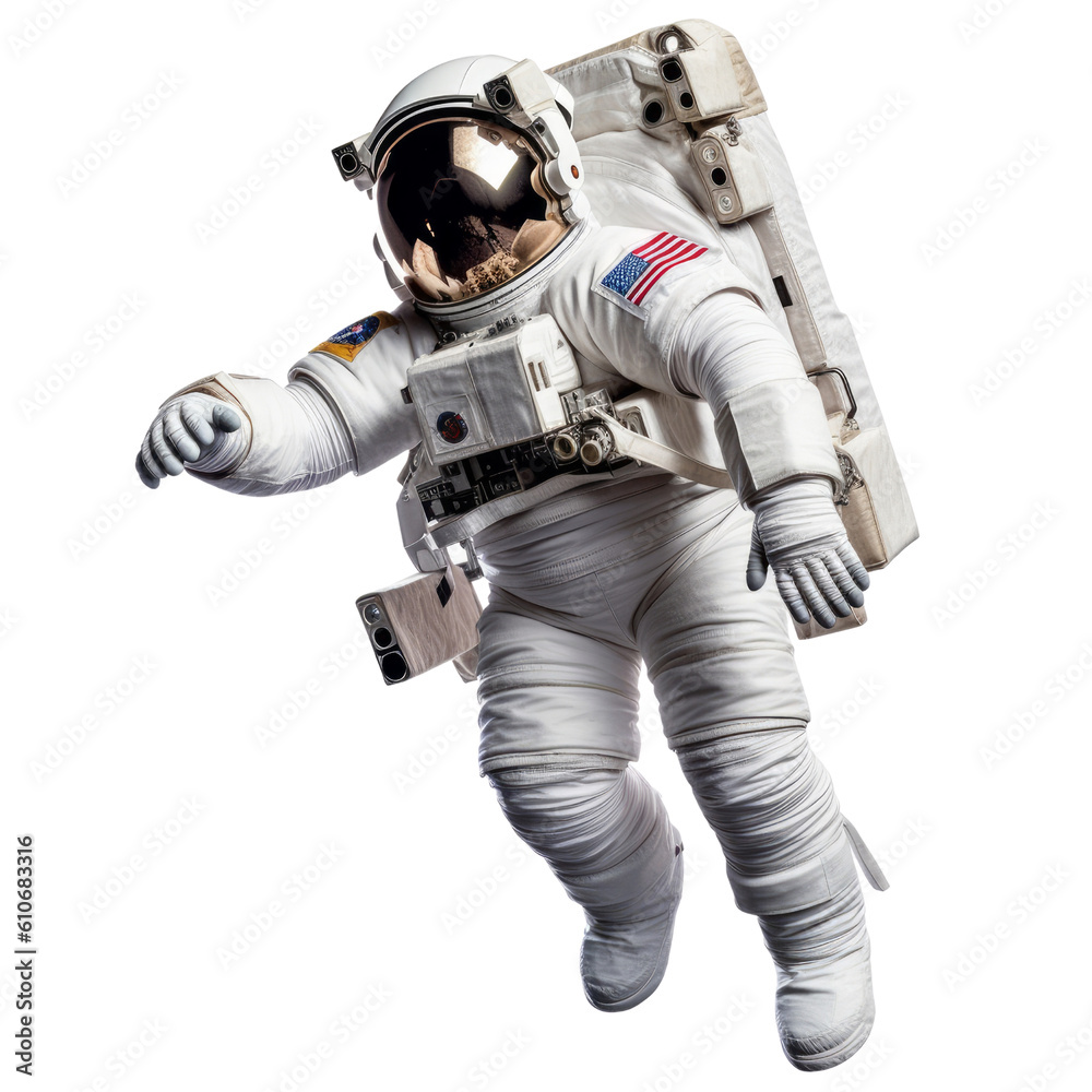 astronaut in space isolated on transparent background cutout Stock ...