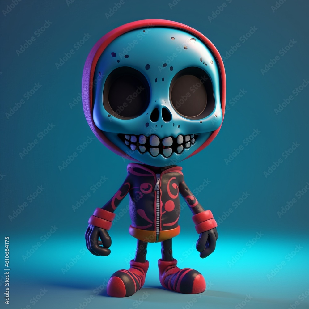 Laughing Bones: Meet the Hilarious Skeleton Cartoon Character Stock ...
