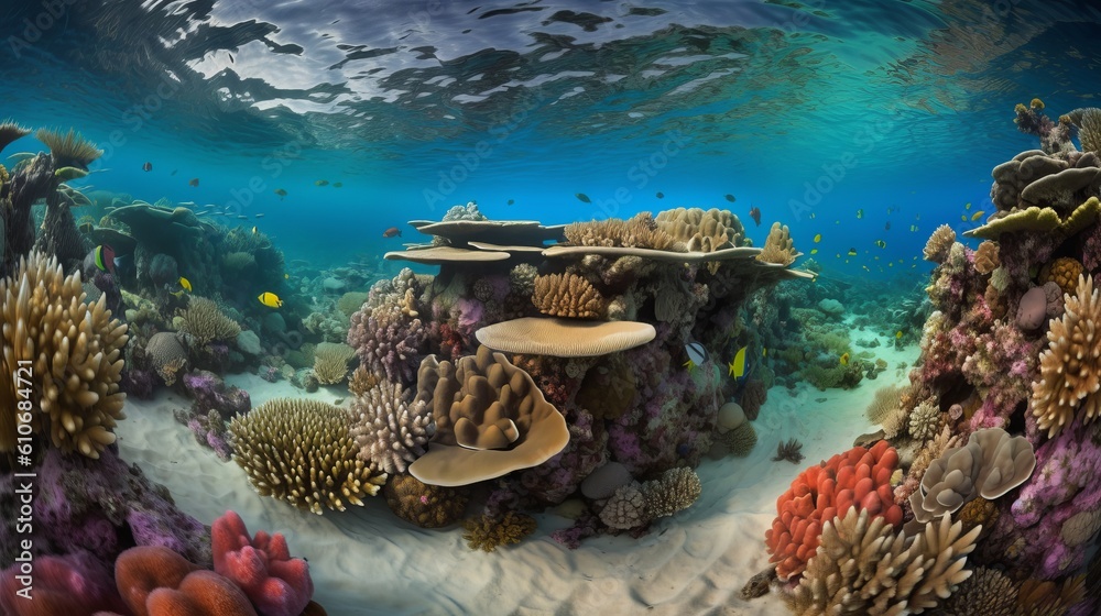 coral reef and fish, Dive into a world of wonder with ultra-realistic ...