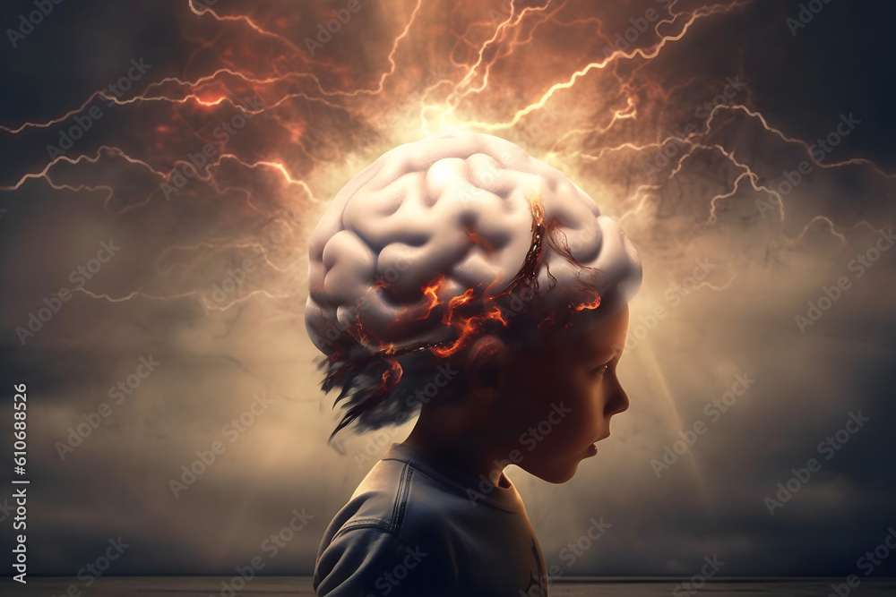 brain and nerve cells electrical pulses Neurons electrical pulses ...