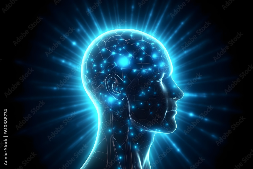 brain and nerve cells electrical pulses Neurons electrical pulses ...