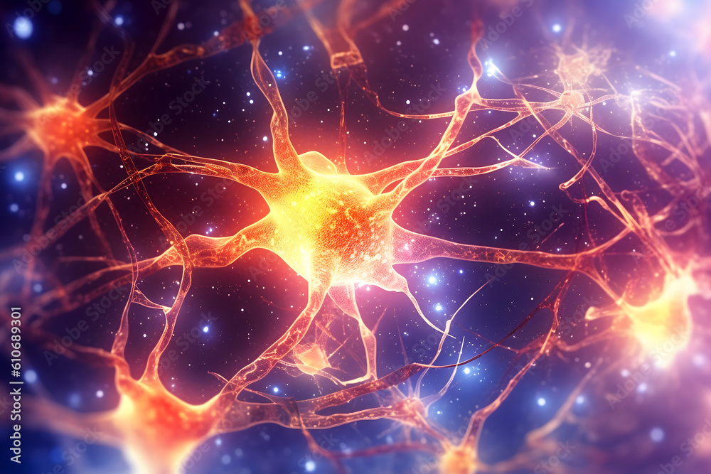 brain and nerve cells electrical pulses Neurons electrical pulses ...