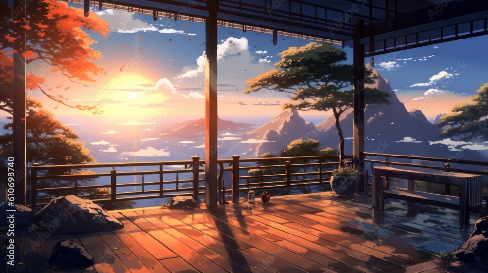Game Art Anime Background Wallpaper Stock Illustration | Adobe Stock