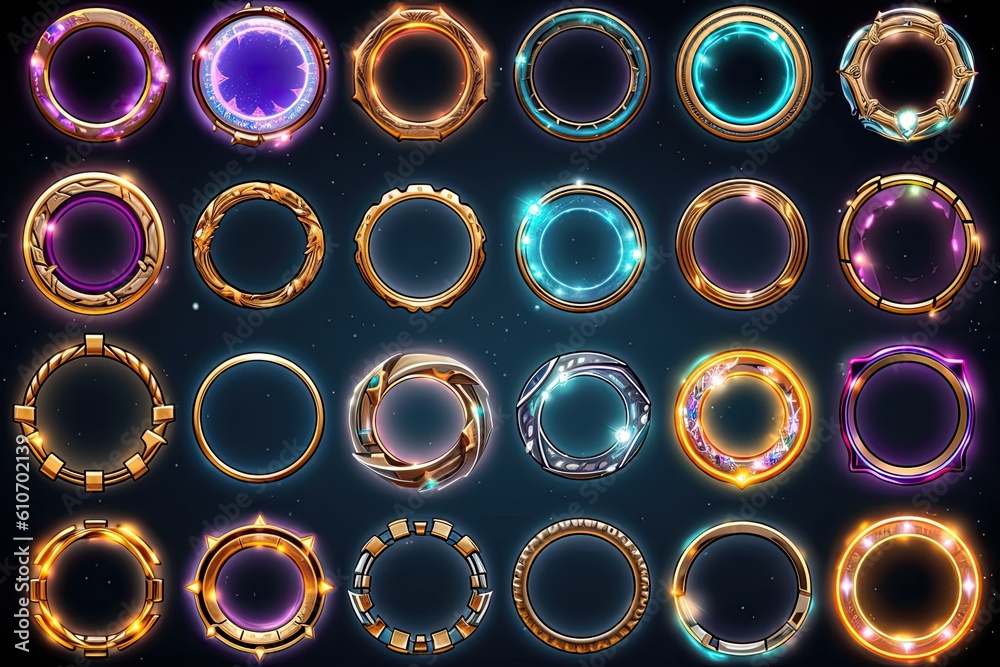 Game ui fantasy frames, rank frames, Ui game borders evolution wooden ...