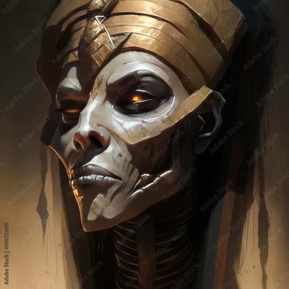 Ancient Egyptian mummy. AI Generated illustration. Halloween concept ...