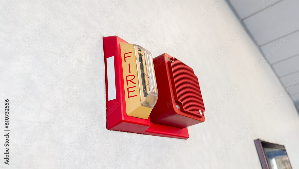 Fire alarm symbolizes safety, emergency preparedness, early warning ...