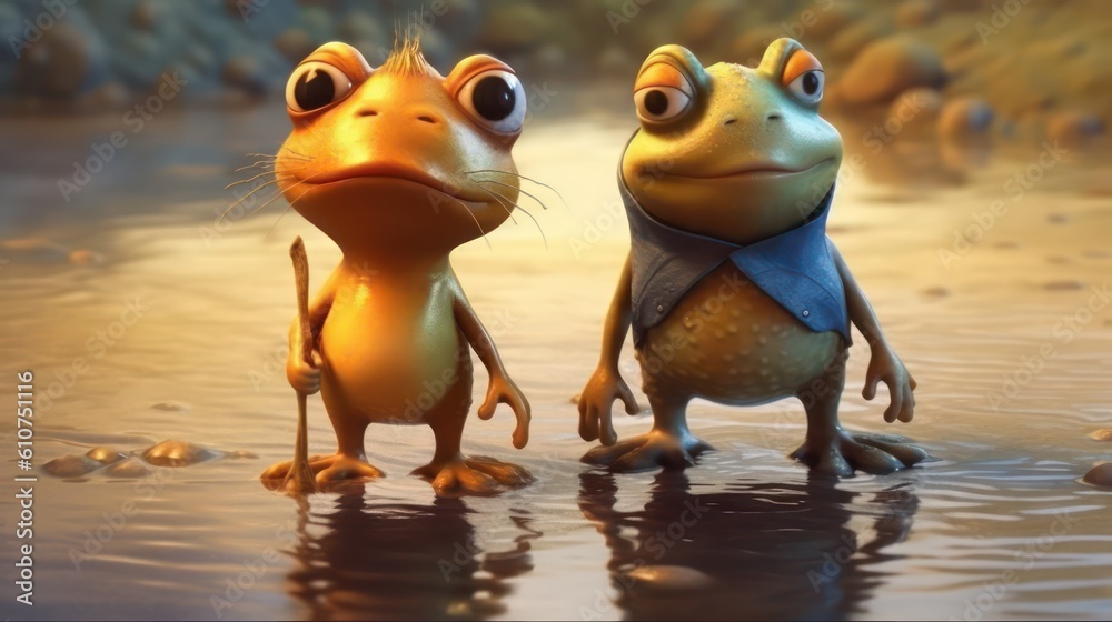 Generating AI illustration of a weird fog monster, Cartoon characters ...