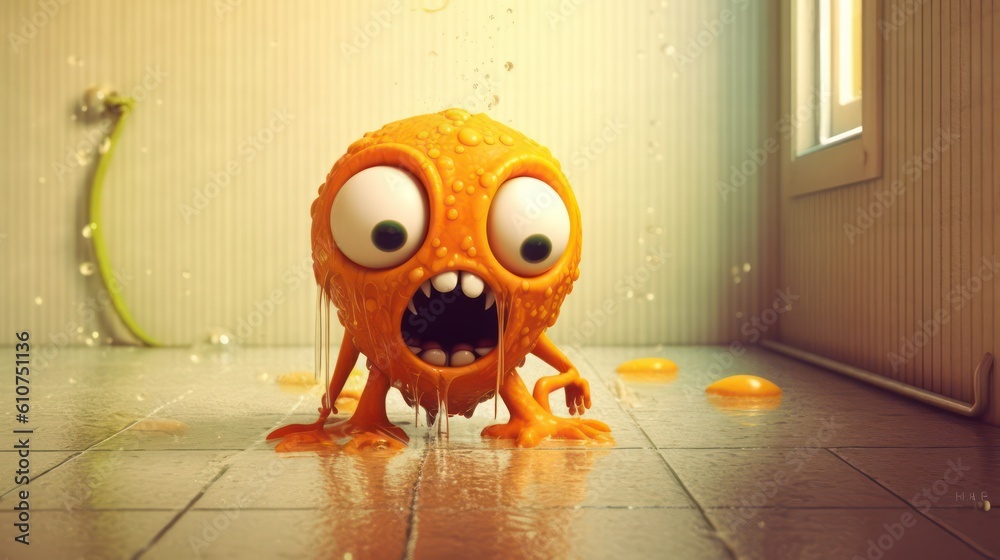 Generating AI illustration of a weird and horrible monster, Cartoon ...