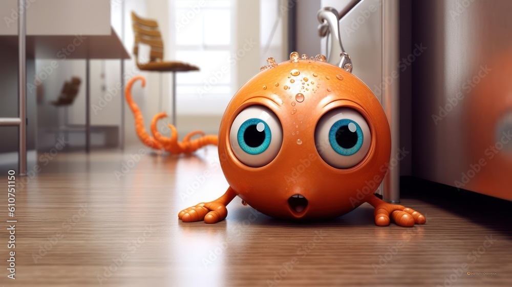 Generating AI illustration of a weird and horrible monster, Cartoon ...