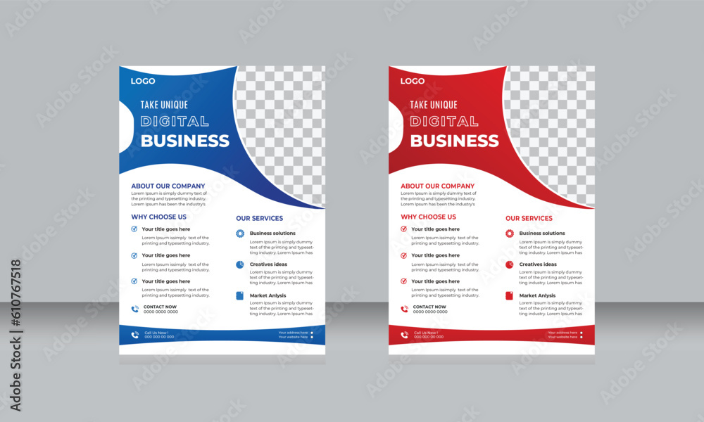 Vecteur Stock Corporate creative colorful business flyer template ...