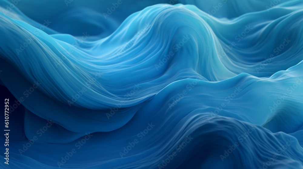 Rhythmic Azure Waves: An Abstract Exploration of Sculptural Aesthetics ...