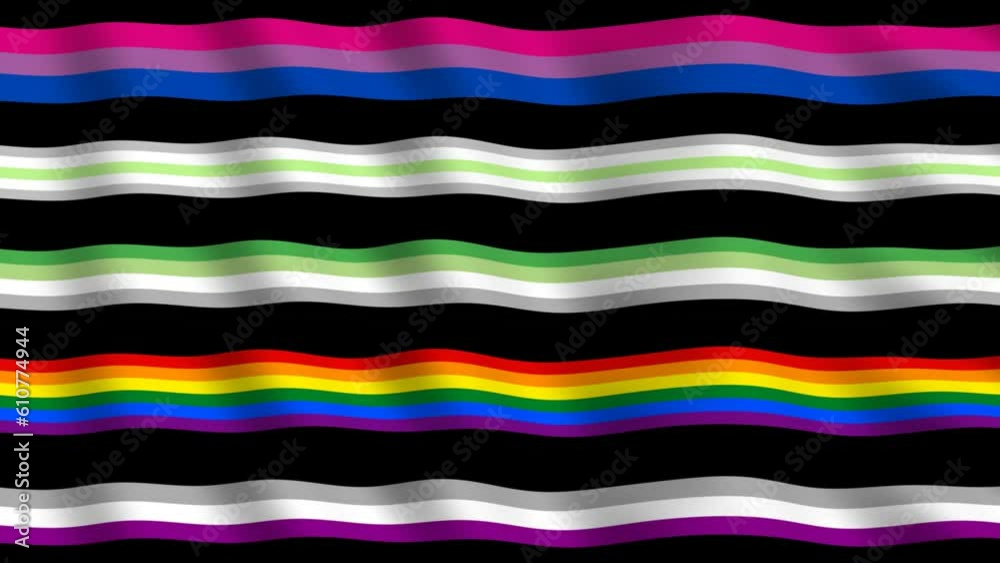 LGBTQIA+ Looping animated lower thirds set one Stock Video | Adobe Stock