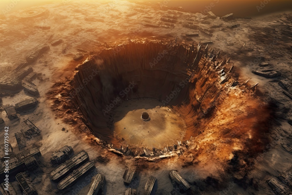 horizontal photo city earthquake post-apocalyptic city after ...