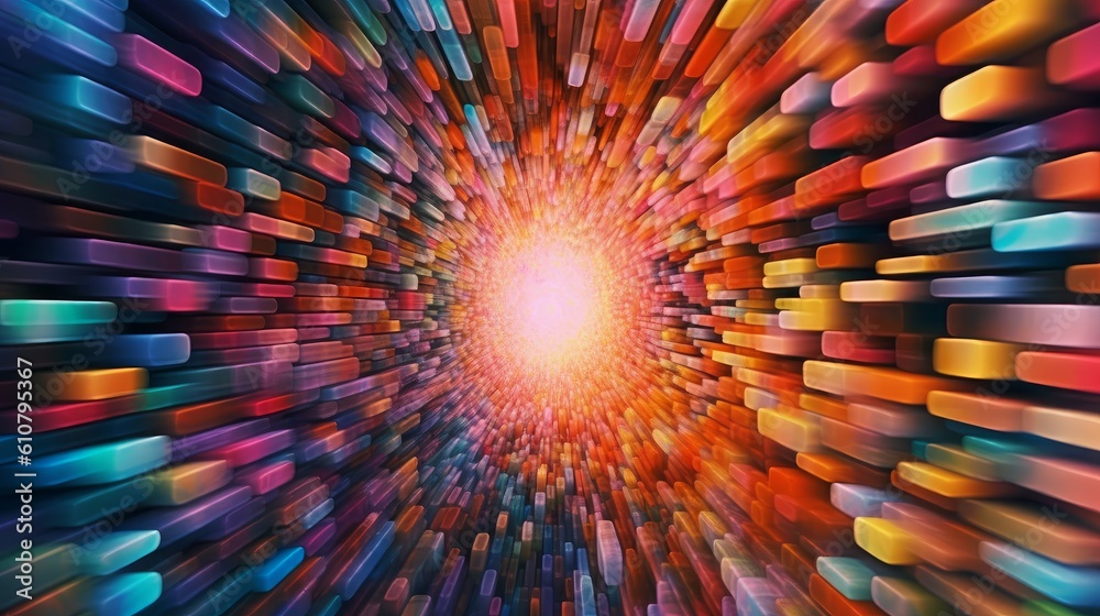 Chromatic aberration featuring intentional color distortion, creating a ...