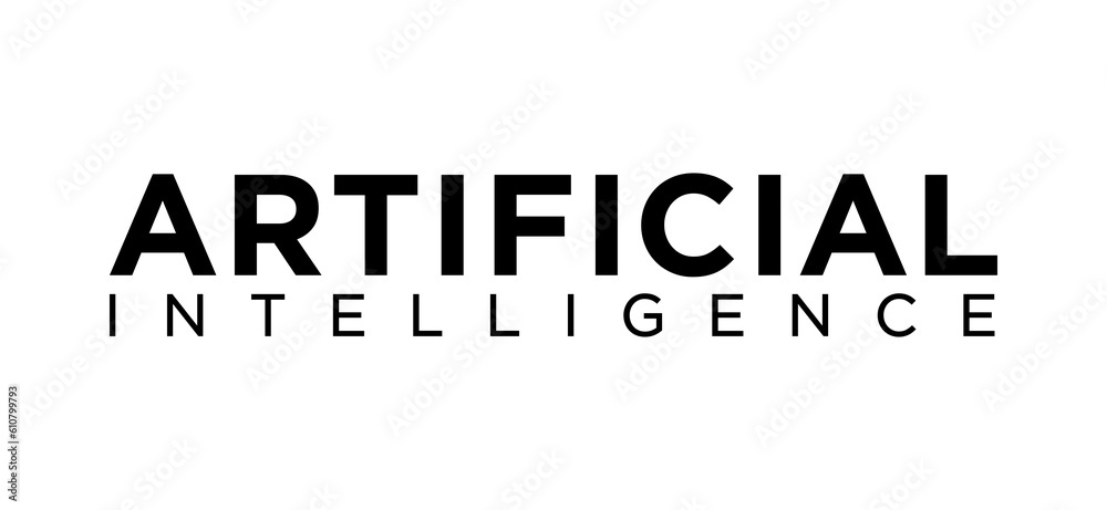 Artificial Intelligence Text, Artificial Intelligence Vector, AI Text ...