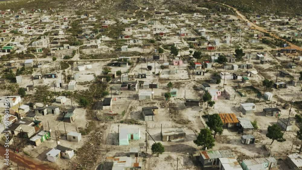 Poverty, neighborhood and aerial township in south africa for housing ...