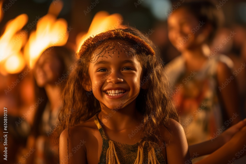 Medium shot portrait photography of a pleased child female that is ...