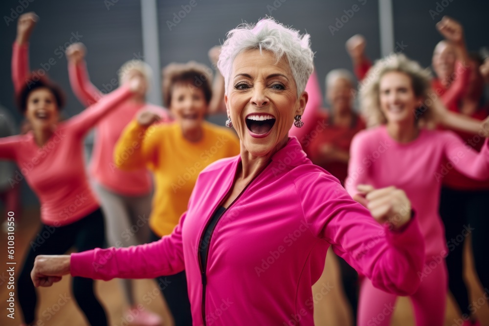 Medium shot portrait photography of a pleased woman in her 50s that is ...