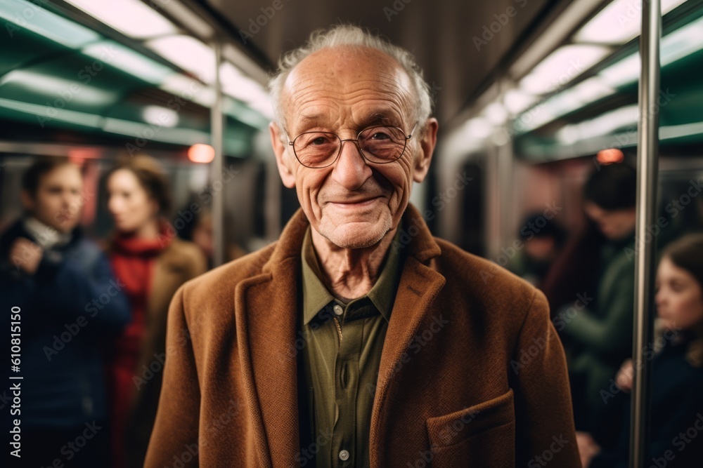 Medium shot portrait photography of a satisfied man in his 70s that is ...