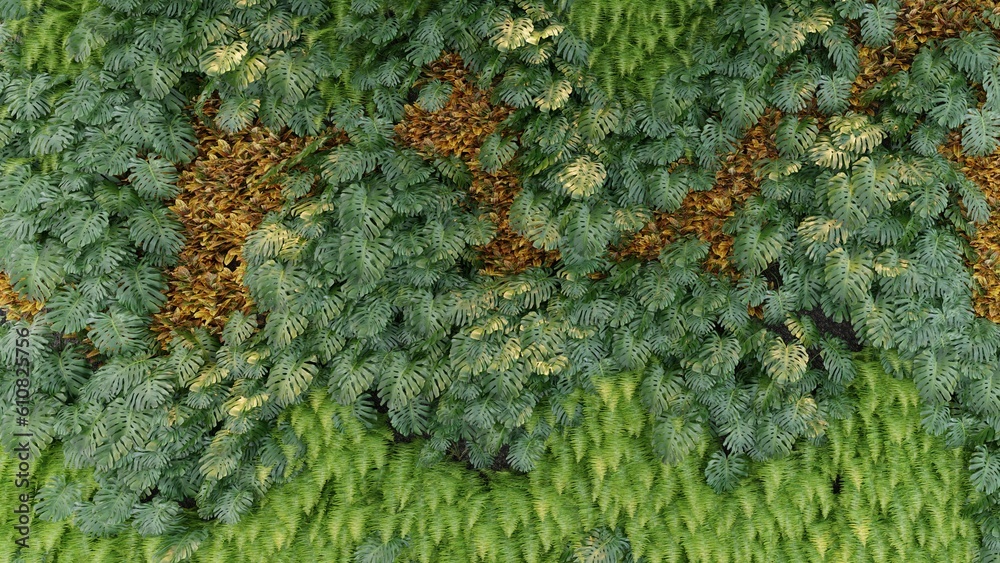 vertical garden 3d render. Explore lush green walls, living art ...