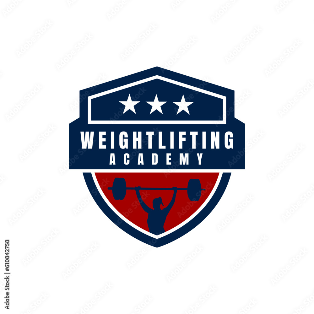 USA weightlifting sport vector illustration logo design Stock Vector ...