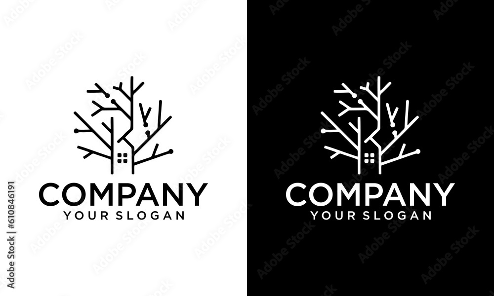 Tree House business logo vector, Brand Identity Logos design, modern ...
