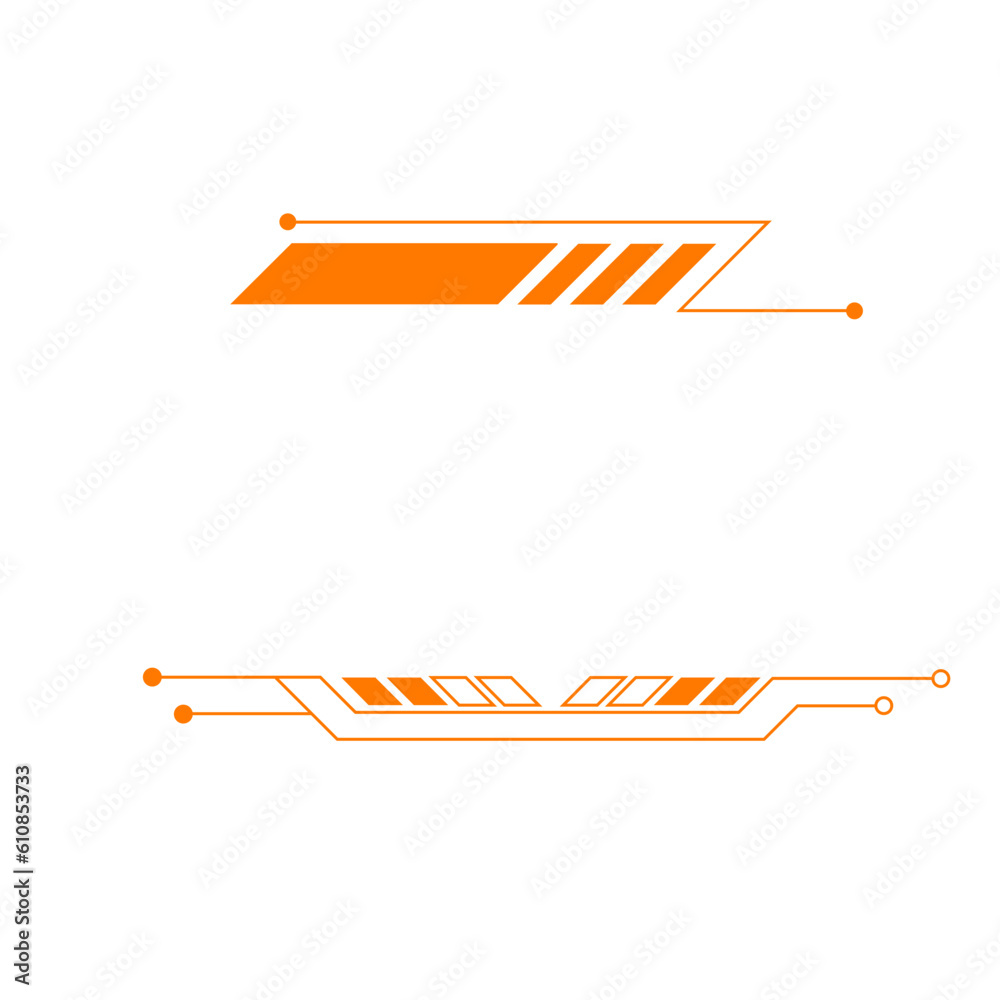 Futuristic hud tech elements. Elements, hi-tech bars and frames. Hud ...